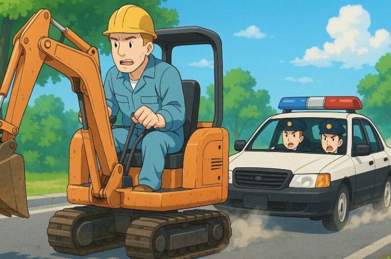 時速5キロのカーチェイス、あまりに緊張感がないと話題にw | Hiroiro