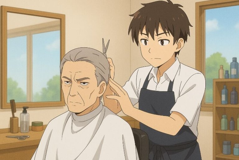 床屋「仏頂面の客を笑顔にする方法発見したw」 | Hiroiro